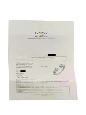 Cartier Diamond, Turquoise, And Emerald Bracelet - Silver