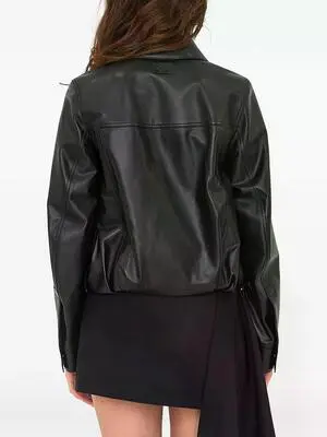 Loewe Cropped Leather Jacket With Button Fastening