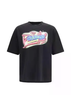 Dsquared2 Loose Fit Graphic T-shirt Black