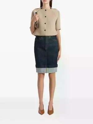 Khaite Franc Button Short Sleeve Jacket - Neutrals