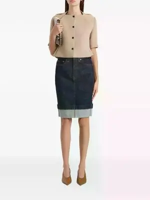 Khaite Franc Button Short Sleeve Jacket - Neutrals