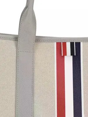Thom Browne Stripe Leather Handles Tote