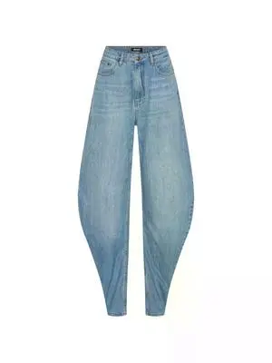ROTATE BY BIRGER CHRISTENSEN High-waisted Barrel Leg Jeans - Blue