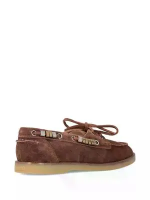 Pinko Suede Lace-up Loafers