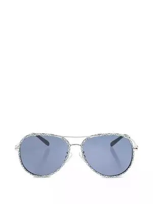Tory Burch Pilot-frame Sunglasses - Silver
