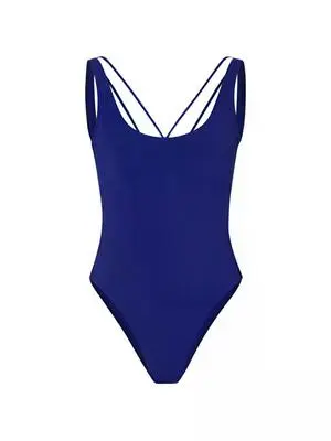 Jacquemus Signature Criss-cross Strap Swimsuit - Blue