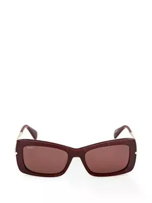 Max Mara Rectangle Frame Sunglasses - Red