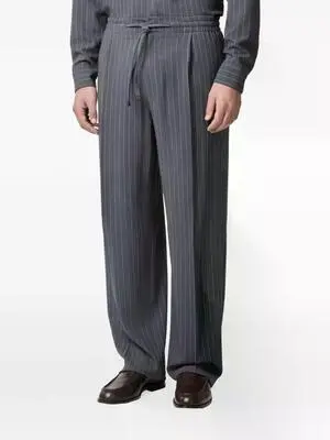 TOD'S Pinstriped Drawstring Trousers - Grey