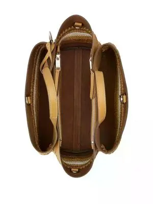 TOD'S Pendant Raffia Tote