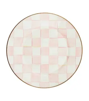 MACKENZIE-CHILDS Rosy Check Dinner Plate - Pink