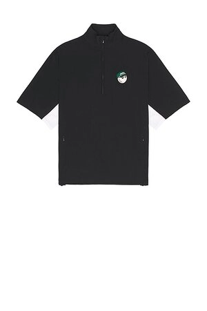 MALBON Short Sleeve Quarter Zip Windbreaker - Black