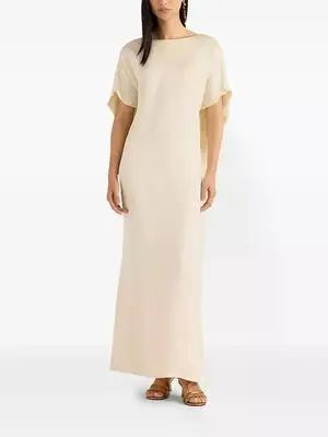 Momoni Sakari Cape-sleeves Maxi Dress