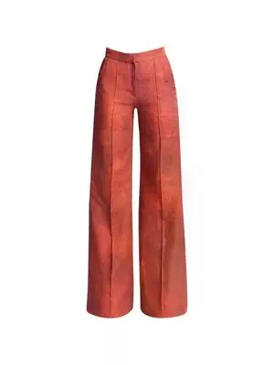Elie Saab Printed Wide-leg Trousers - Red