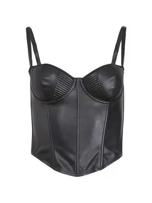 FLEUR DU MAL Boned Bustier Top - Black