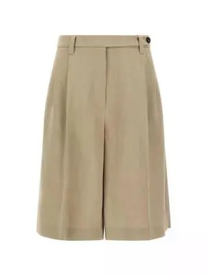 Brunello Cucinelli Belt-loop Pleated Shorts - Neutrals