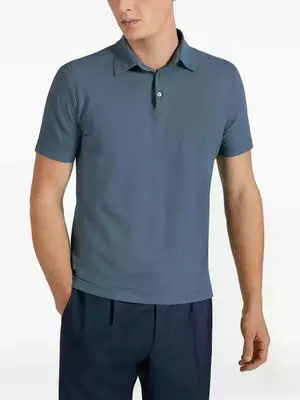 SLOWEAR Buttoned Polo Shirt - Blue