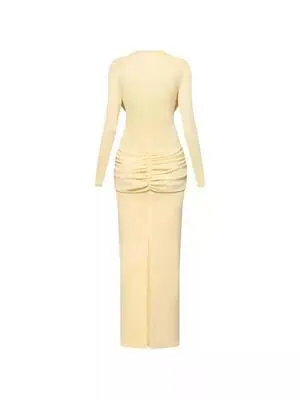 CHATS BY C.DAM Zora Diagonal-draping Maxi Dress - Neutrals