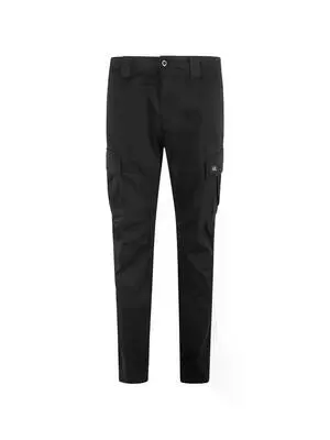 C.P. COMPANY Cargo Trousers With Logo Patch - Black