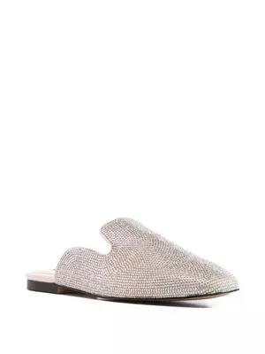 TWENTY FOURHAITCH Embellished Flat Slip-on Shoes - Silver