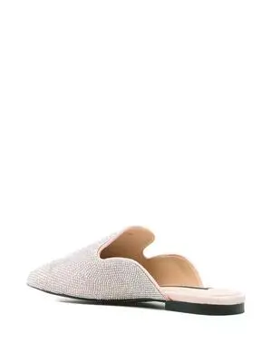TWENTY FOURHAITCH Embellished Flat Slip-on Shoes - Silver