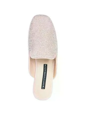 TWENTY FOURHAITCH Embellished Flat Slip-on Shoes - Silver