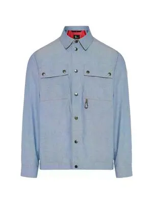 Moncler Chambray Long Sleeve Shirt - Blue