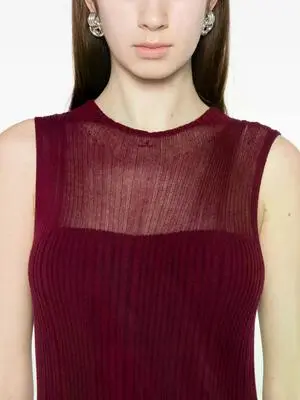 Eric Bompard Ribbed Maxi Dress - Purple