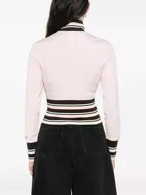Adidas Striped High Neck Zip Fastening Sweater