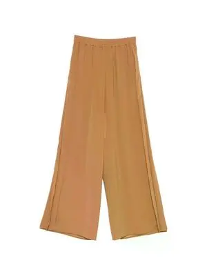 Max Mara Wide Leg Trousers With Elasticated Waistband - Brown