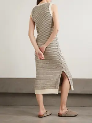 Varley Sadia Cotton Midi Dress - Brown