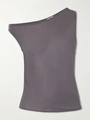 ST. AGNI Off-the-shoulder Tencel™ Lyocell Top - Gray