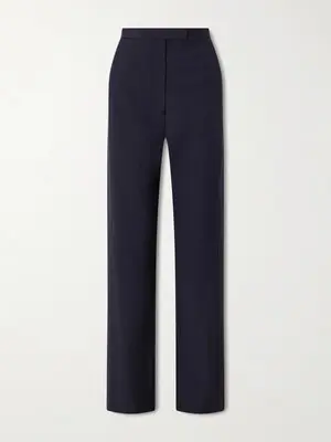 Khaite Borden Wool Straight-leg Trousers - Blue
