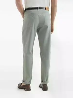Brunello Cucinelli Garment-dyed Trousers - Green