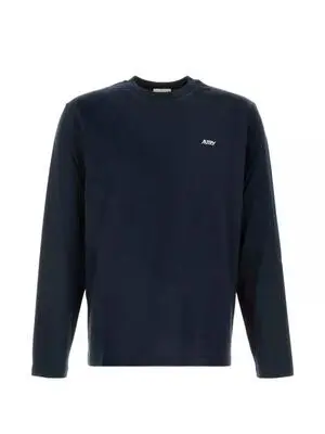AUTRY Long-sleeve Logo-embroidered T-shirt