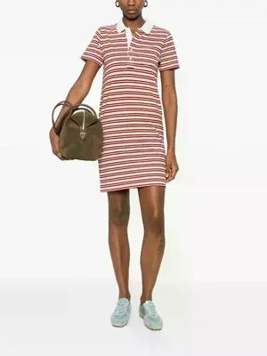 A.p.c. Striped Polo Mini Dress