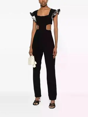 CATALINA Ruffled Cutout Jumpsuit - Black