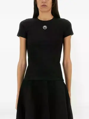 MARINE SERRE Logo Detail T-shirt - Black