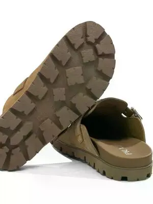 Prada Buckle Leather Loafers