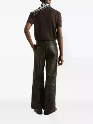 Dolce & Gabbana Woven Nappa Leather Trousers