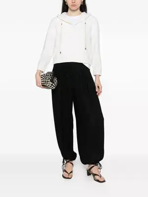 Dorothee Schumacher Hooded V-neck Sweater - Neutrals