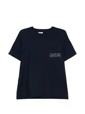 Universal Works Logo-detail T-shirt - Blue