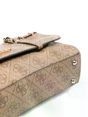 Guess Buckle Patterned Leather Cross Body Bag