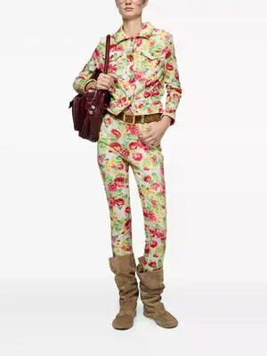 Acne Studios Floral Print Trousers - Neutrals