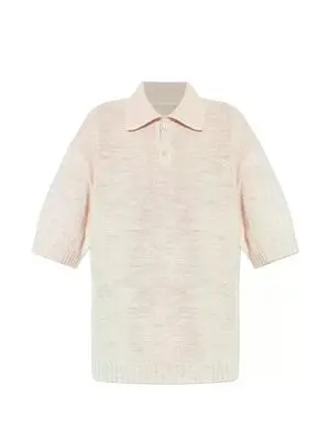 MAISON MARGIELA Linen Polo Top - Neutrals