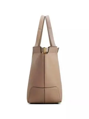 TOD'S V-cut Tote Bag With Detachable Pouch - Neutrals