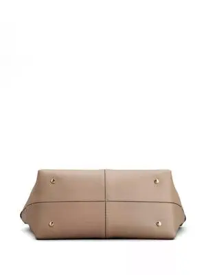 TOD'S V-cut Tote Bag With Detachable Pouch - Neutrals