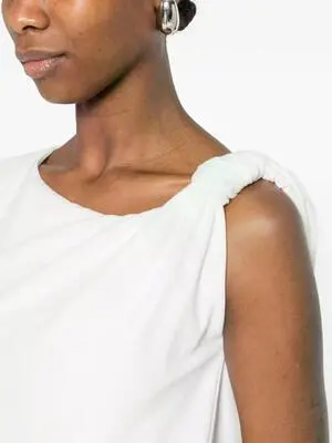 Pinko Marlena Draped Asymmetric-neck Top - White