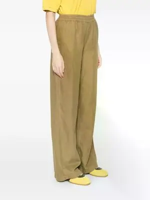 Aspesi Wide Leg Elasticated Waist Trousers - Green