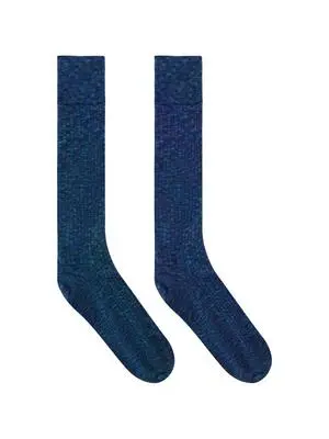Red Valentino Ribbed Knee-high Socks - Blue