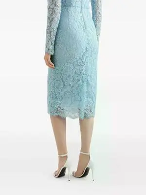 Dolce & Gabbana Lace Midi Dress - Blue